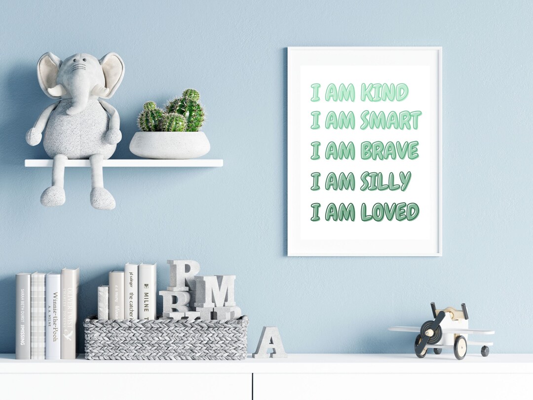 Green, I Am Kind, I Am Kind Poster, I Am Smart, I Am Brave, I Am Silly ...