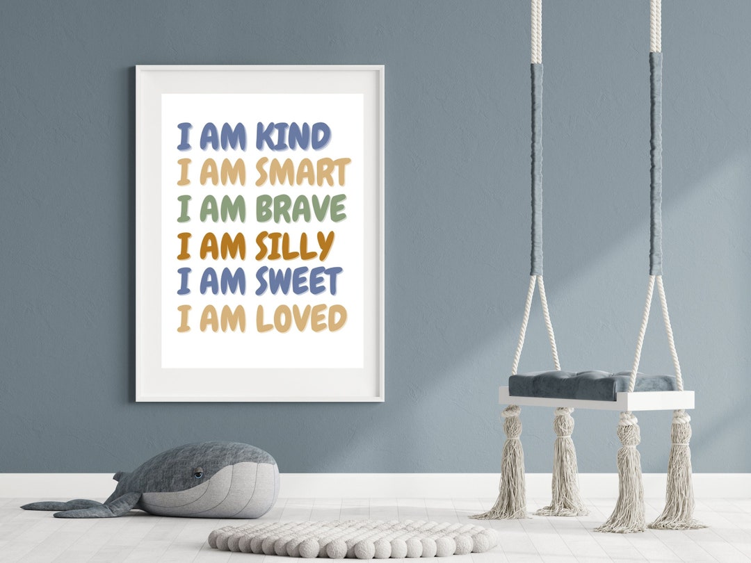 Blue, I Am Kind, I Am Kind Poster, I Am Smart, I Am Brave, I Am Silly ...