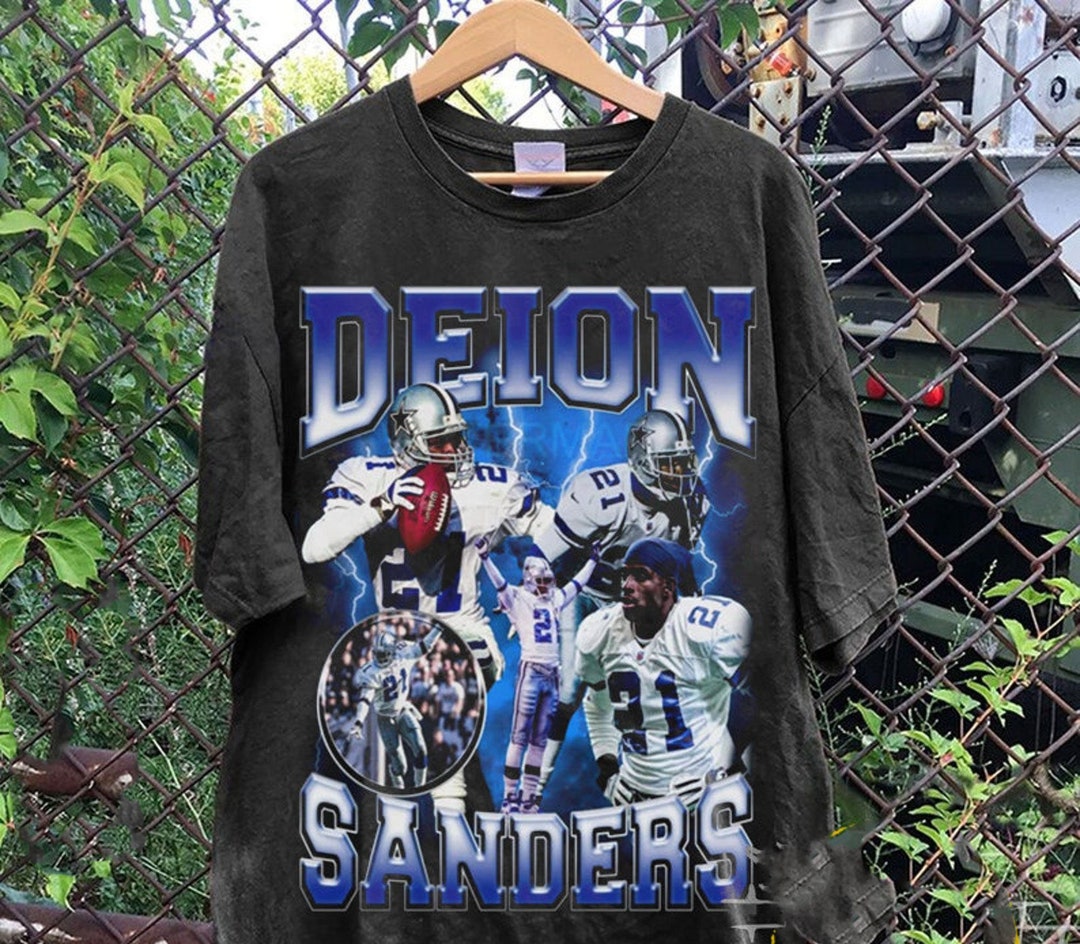 Vintage 90s Graphic Style Deion Sanders T-shirt Deion Sanders - Etsy