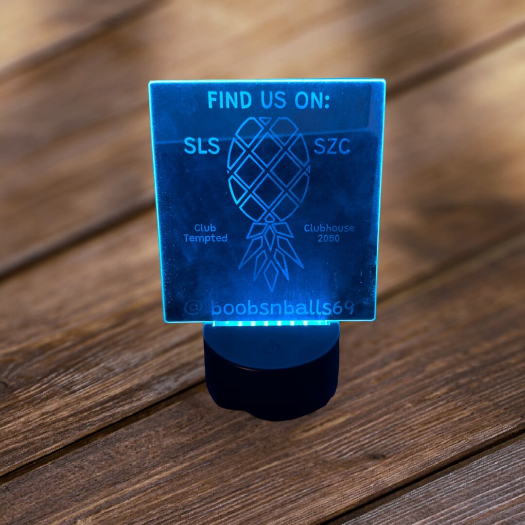 Custom Etched Acrylic Pineapple Led Light - Etsy