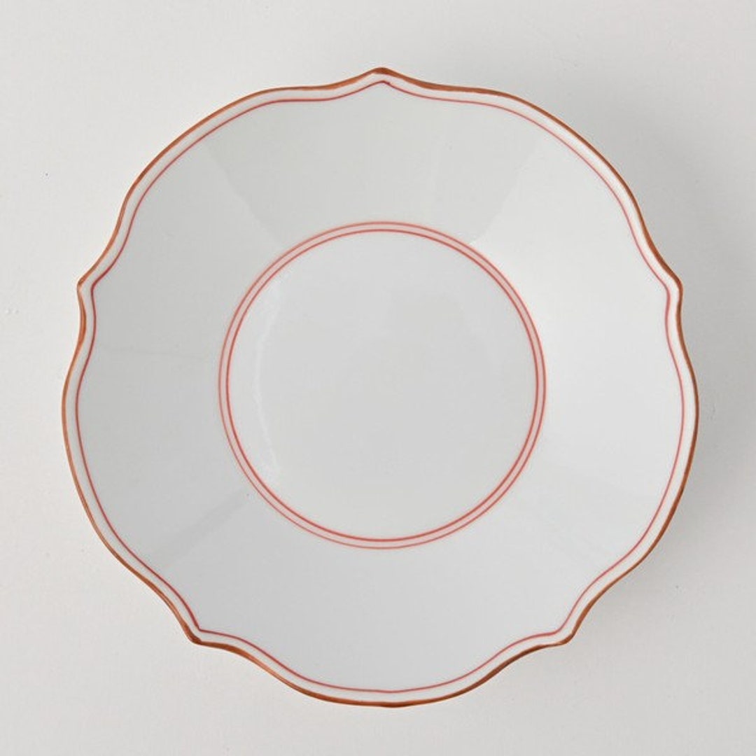 Hasami Ware Flower-shaped Deep Dish With Rusted Edge red by Koringama ...