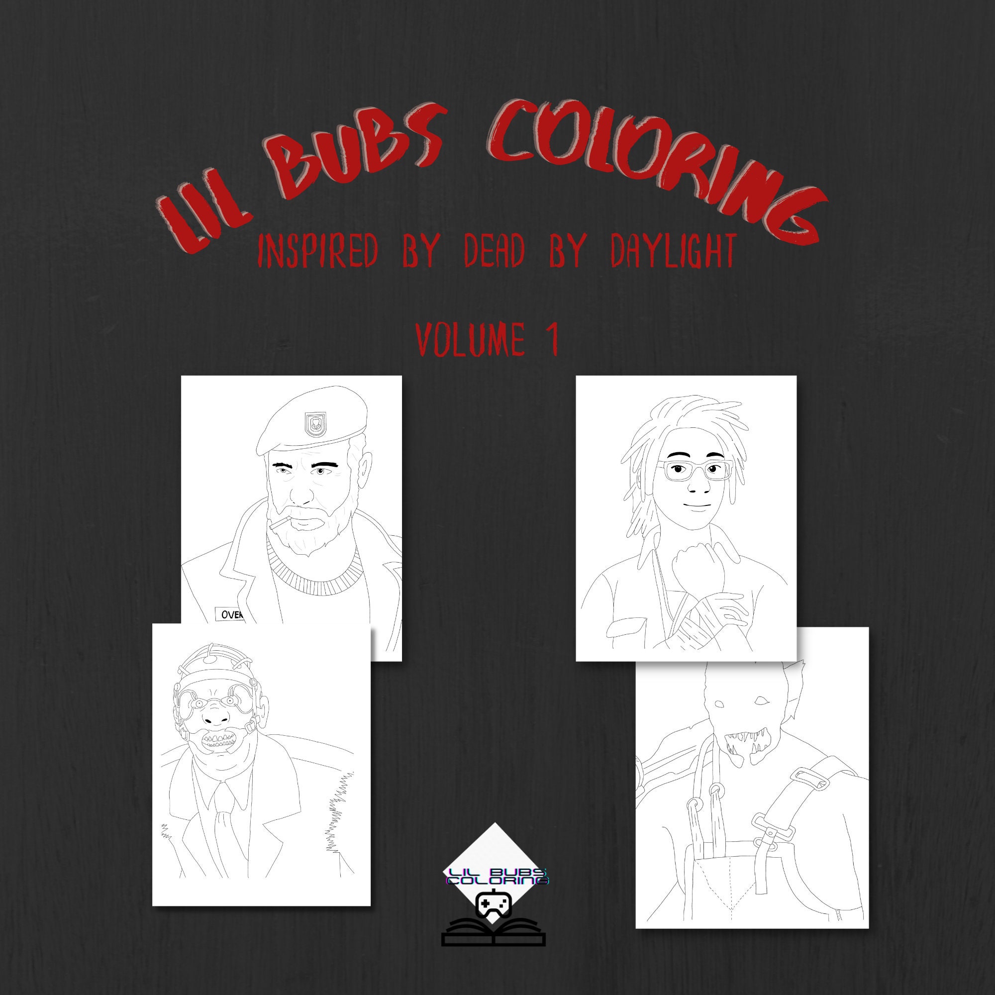 Adult Coloring Book Inspired by Your Favorite Game, Dead by Daylight ...