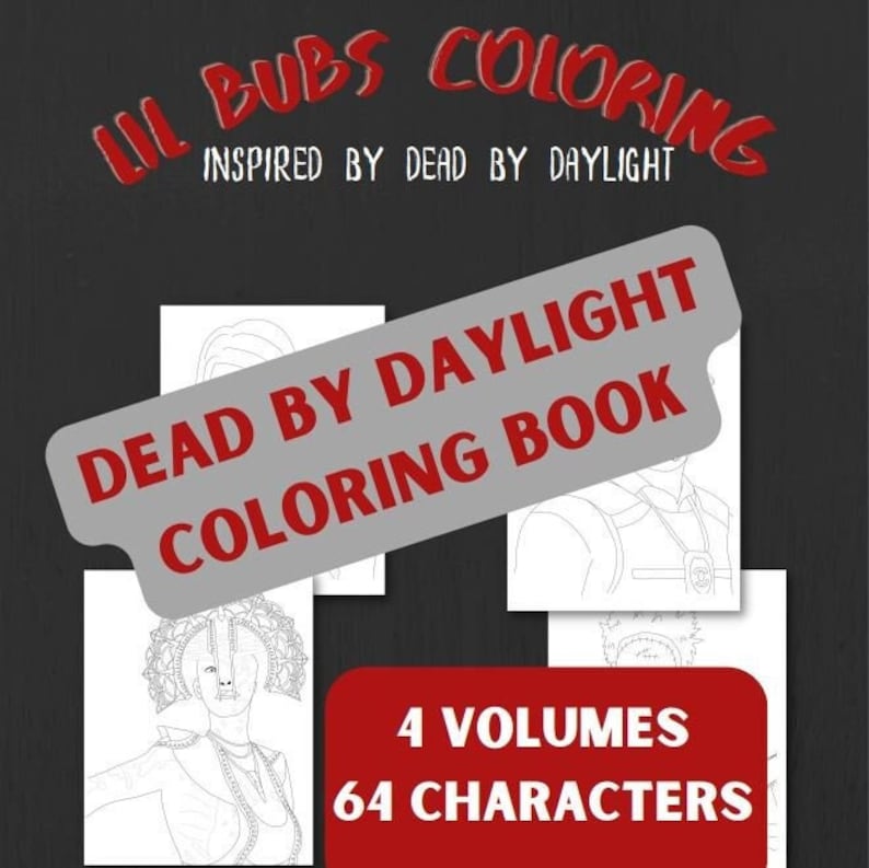 Adult Coloring Book Inspired by Your Favorite Game, Dead by Daylight ...
