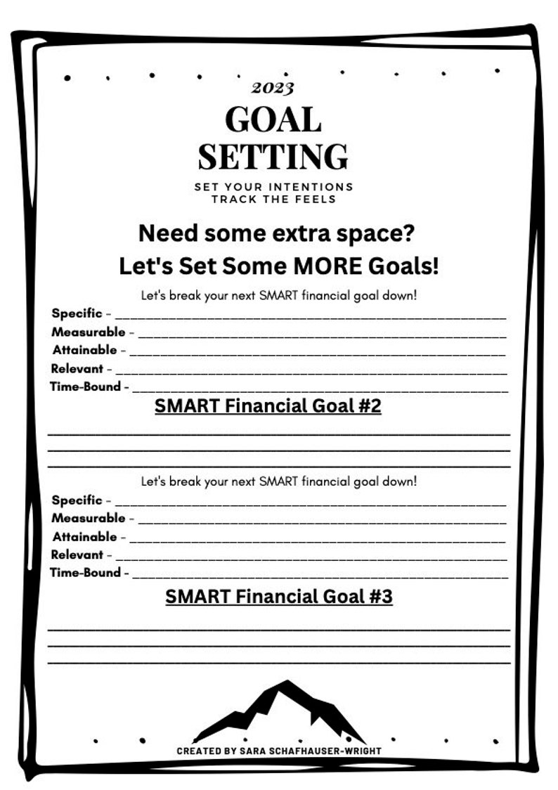 2023 Expense Tracker and SMART Goals - Etsy