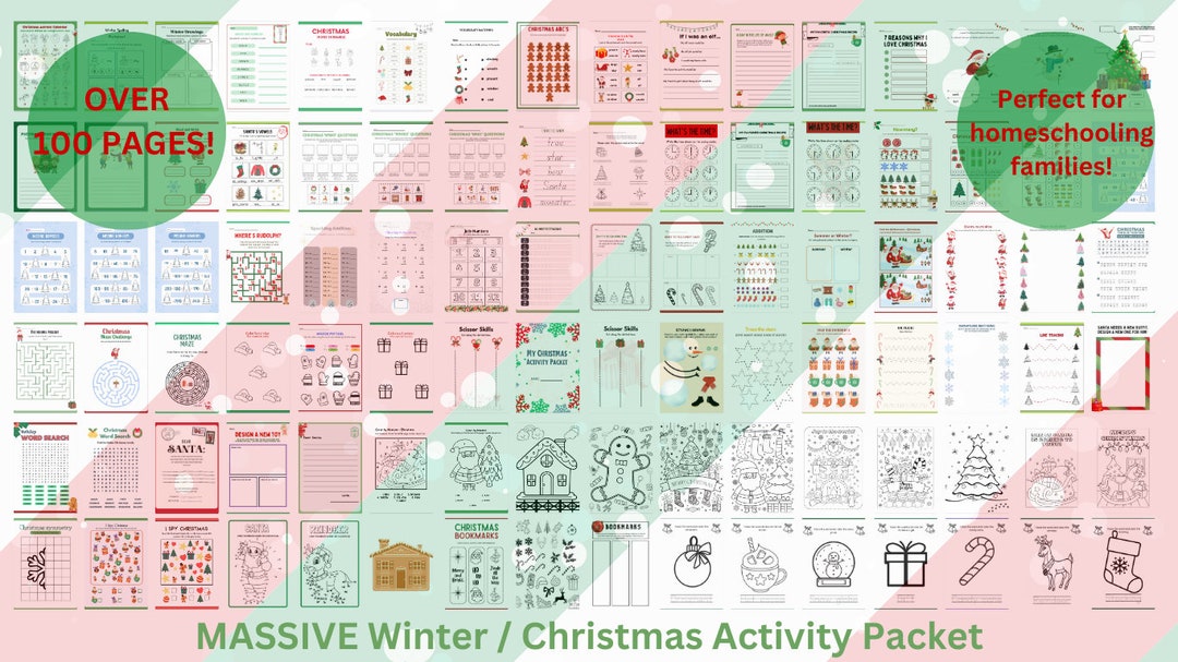 Christmas Winter Digital Printable Preschool to 1st Grade Montessori ...
