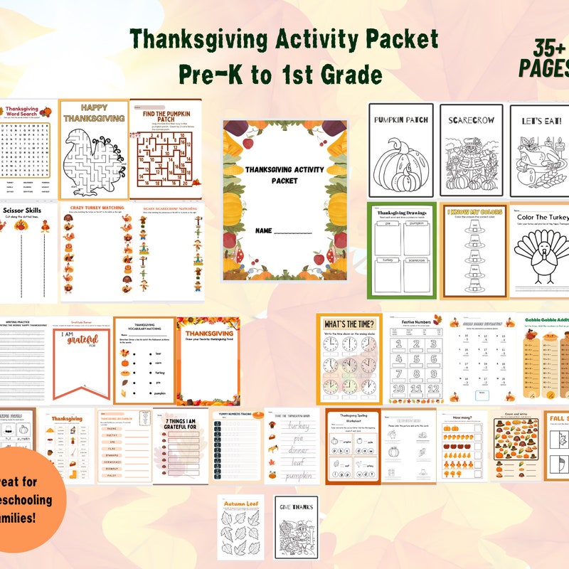 1st Grade Thanksgiving Book - Etsy