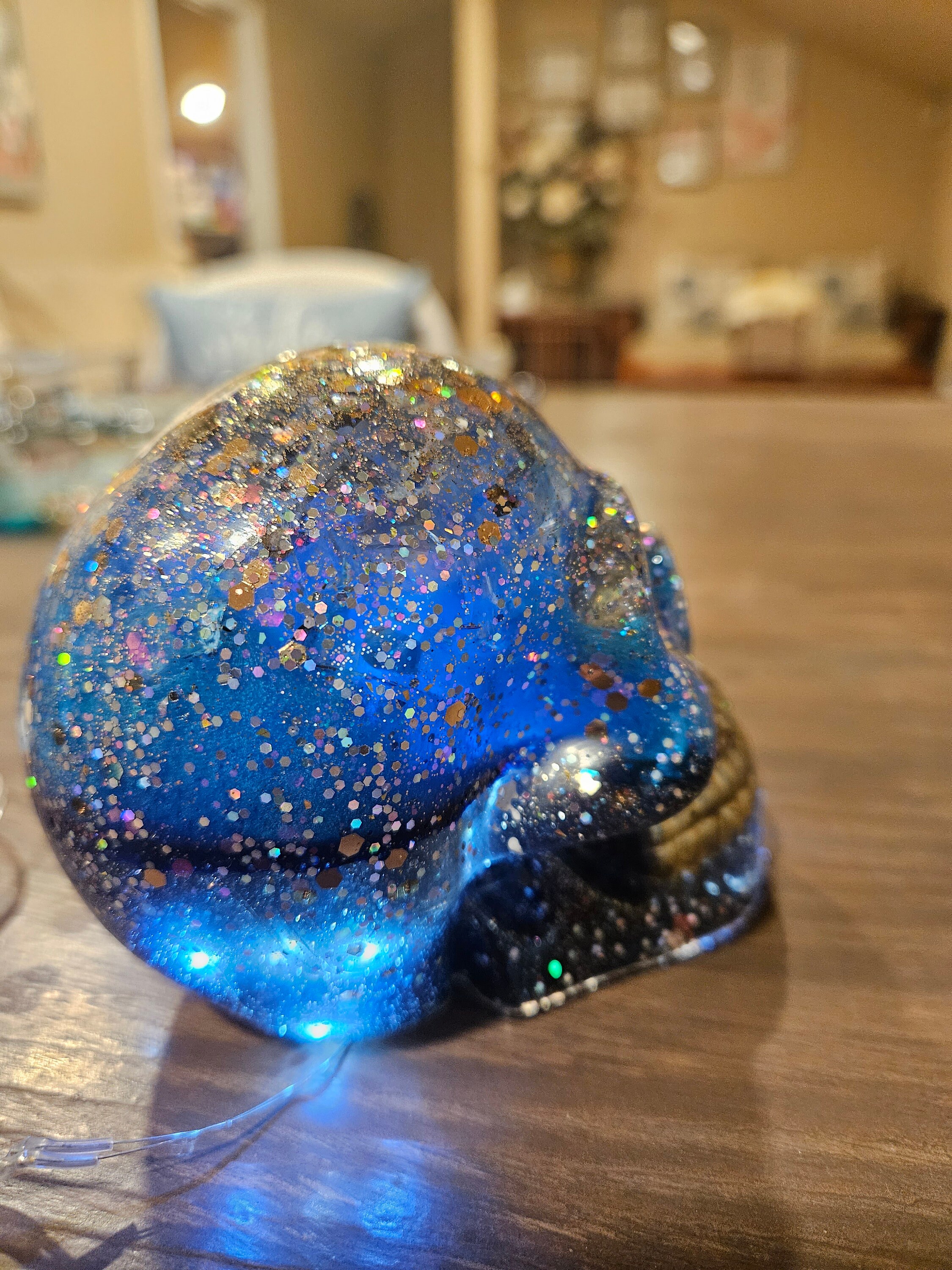 Resin Skull Skull Lighted Skull Skull Decor Home Decor - Etsy