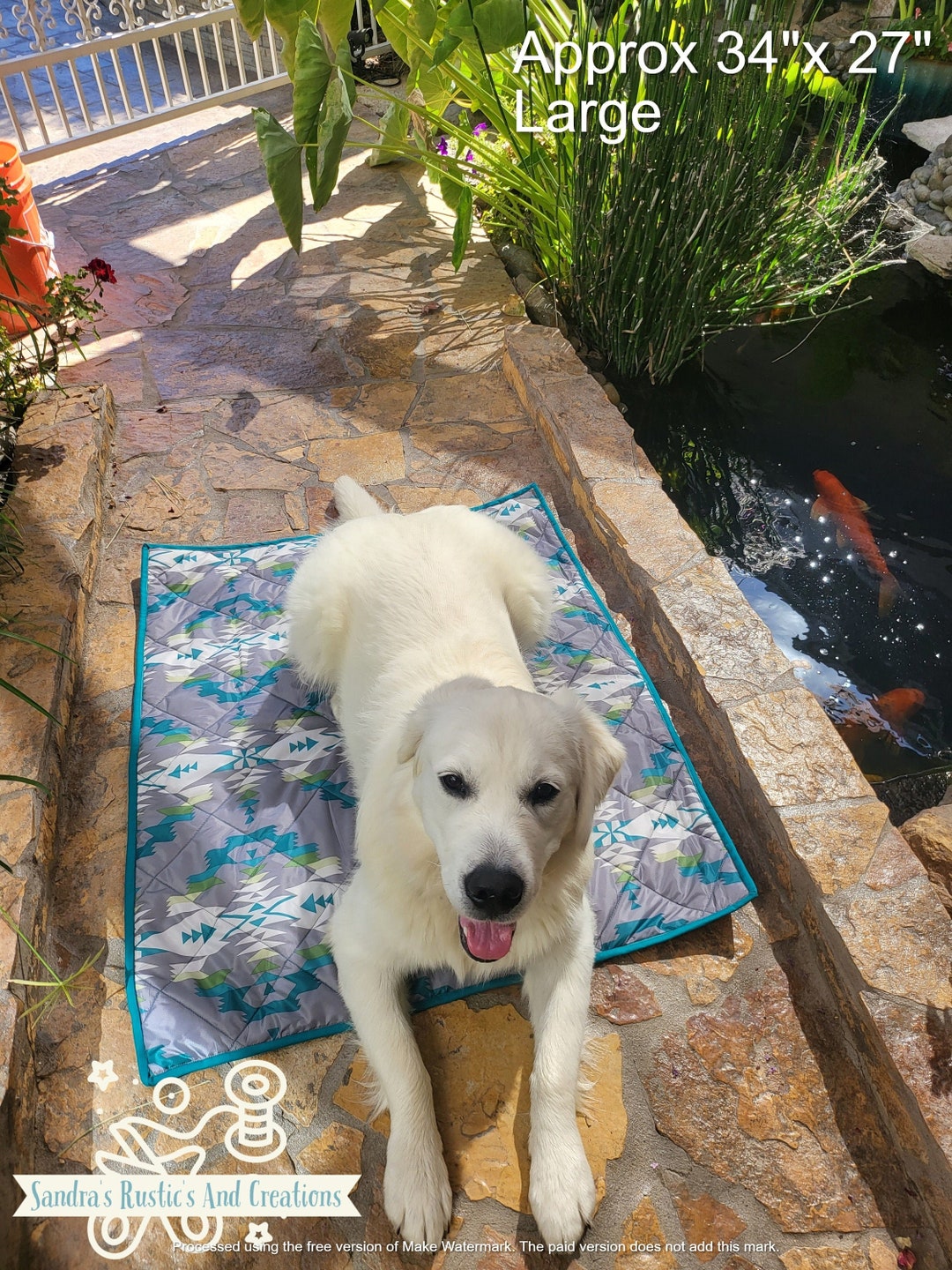 Working Service Dog Quilted Training Place or Settle Mat Bed Custom ...