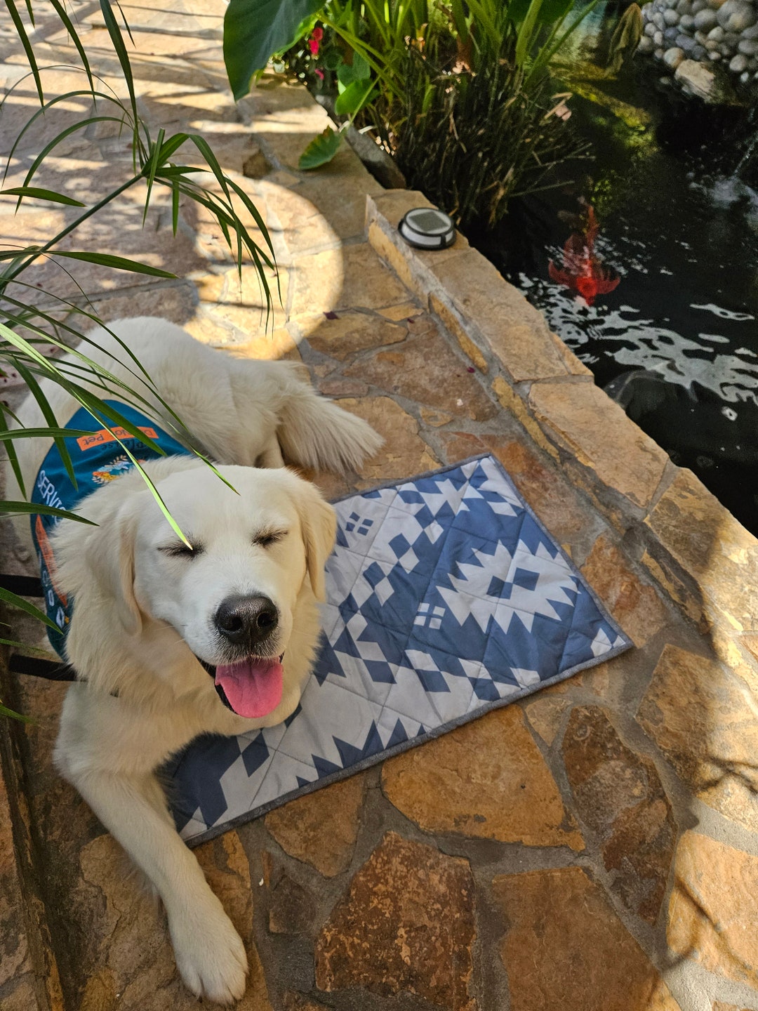 Customizable Dog Training Mat Service Dog, Travel Companion Quilted Dog Place Training Mat or ...