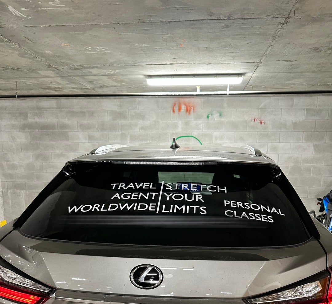 Custom Business Car Vinyl Decal Sticker Back Windshield Custom Business ...