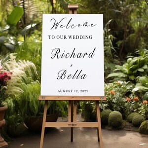 Welcome to Our Wedding Entry Sign, Custom Vinyl Decal Sticker for ...