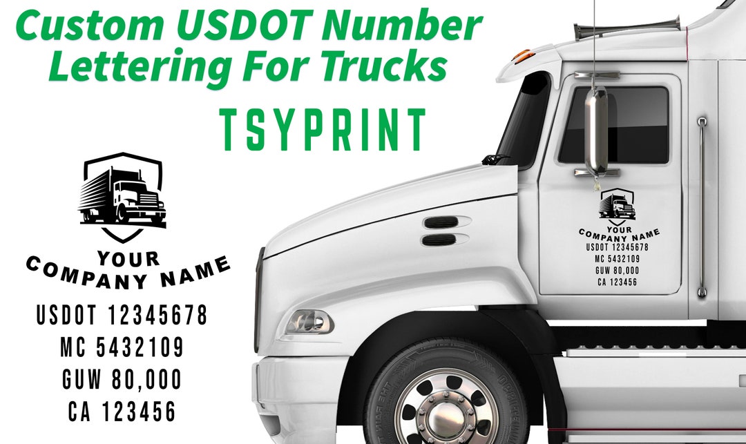 US DOT Decal, Trucking Company Decal Multiple Colors and Sizes Vinyl ...