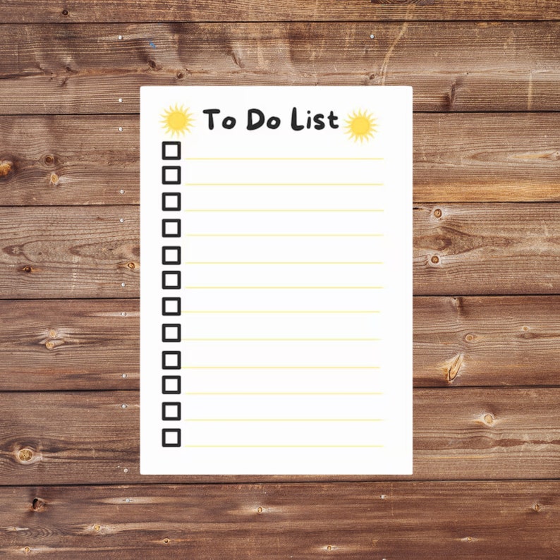 To Do List Post-it Notes List Sticky Notes in 4x6 Inches 12 Check Boxes ...