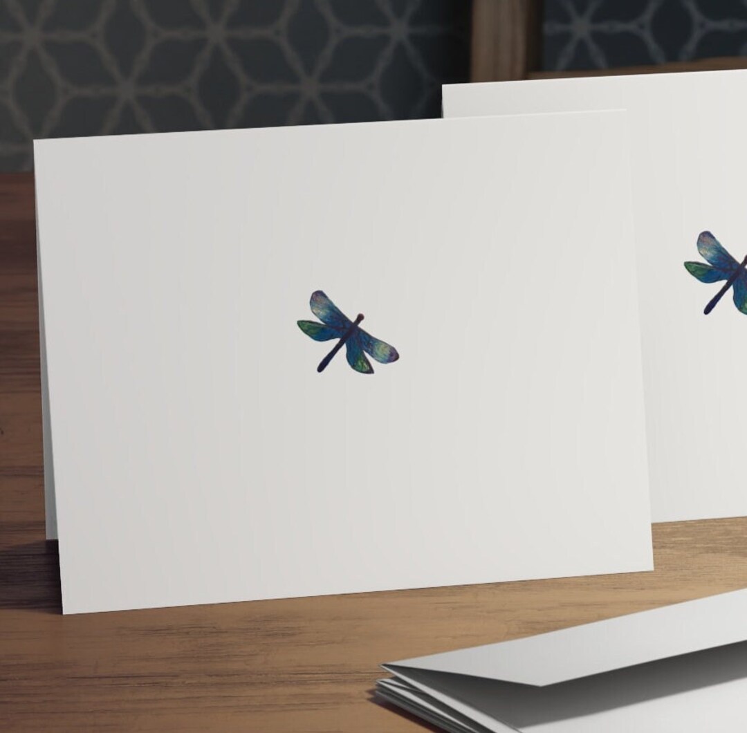 Handmade Dragonfly Greeting Cards Set Blank Nature-inspired - Etsy
