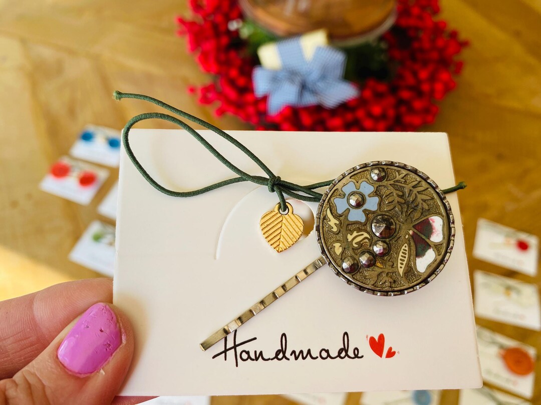 Pretty Bobby Pins Fun Bobby Hair Pin Button Bobby Pins Free Gift Wrap ...