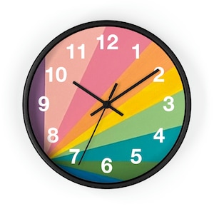Vibrant Custom Wall Clock Personalize the Colors for Hand and Number ...