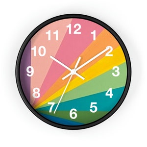 Vibrant Custom Wall Clock Personalize the Colors for Hand and Number ...
