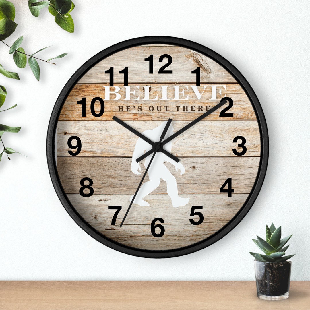 Sasquatch Custom Wall Clock With Personalized Hand and Base Colors - Etsy