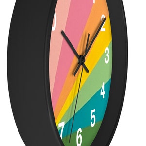 Vibrant Custom Wall Clock Personalize the Colors for Hand and Number ...