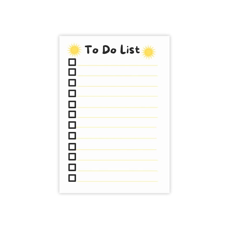 To Do List Post-it Notes List Sticky Notes in 4x6 Inches 12 Check Boxes ...