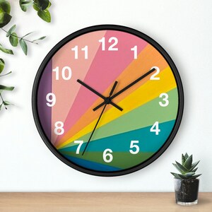 Vibrant Custom Wall Clock Personalize the Colors for Hand and Number ...