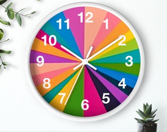 Colorfully Customized Wall Clock Personalize the Hands and Base Colors ...