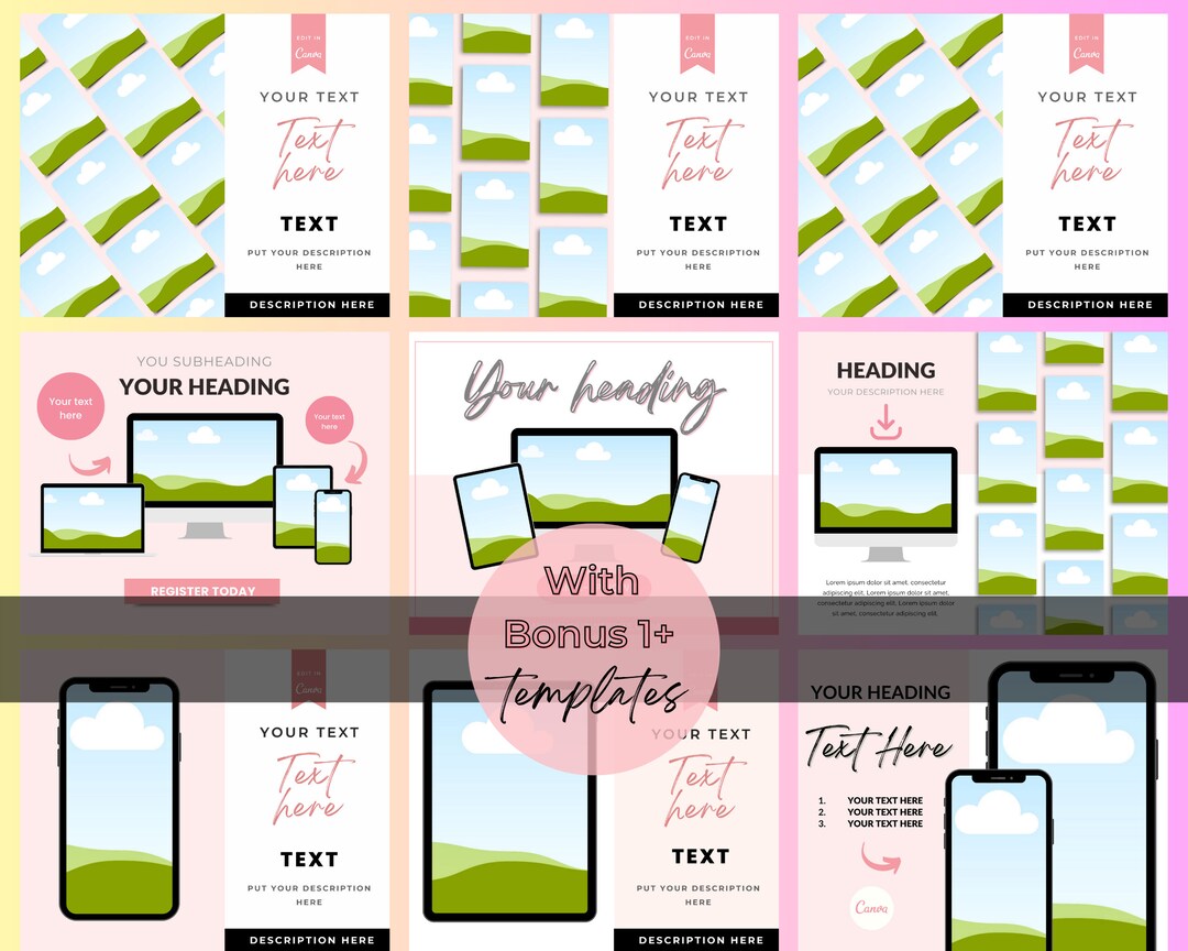 Mock up Canva Template for Coaches | Course Creator Mock up | Ebook ...
