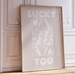 Lucky You Aesthetic Poster, Trendy Apartment Wall Art, Headline Print ...