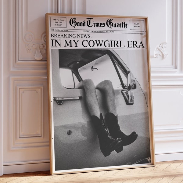Coastal Cowgirl Print, Cowgirl Era, Coastal Cowboy Art, Vintage Trendy ...
