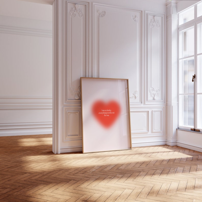 Lucky Girl Syndrome Poster, Positive Pink Manifestation Poster ...