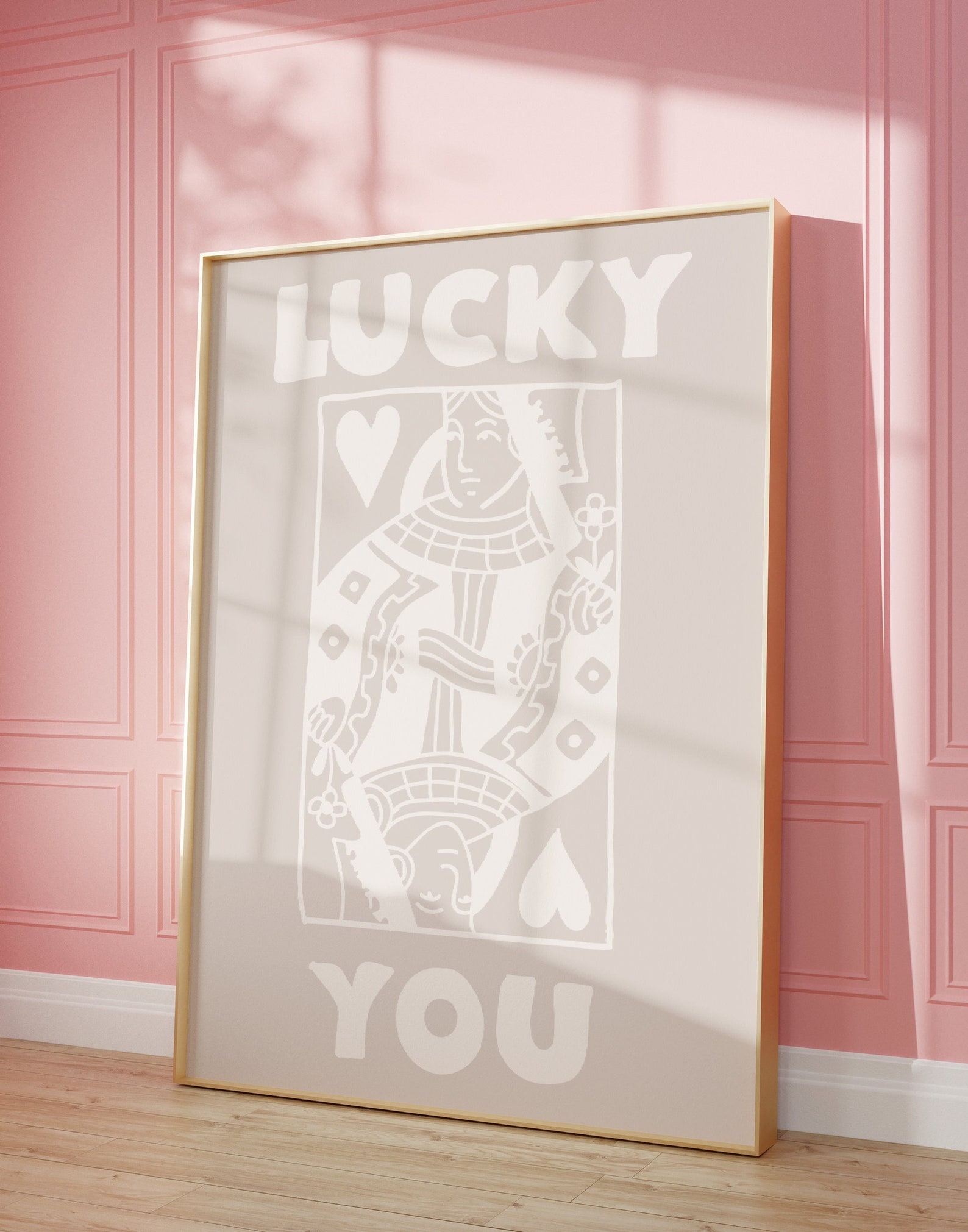 Lucky You Aesthetic Poster Set of 2, Ace Card Poster, Lucky Girl ...