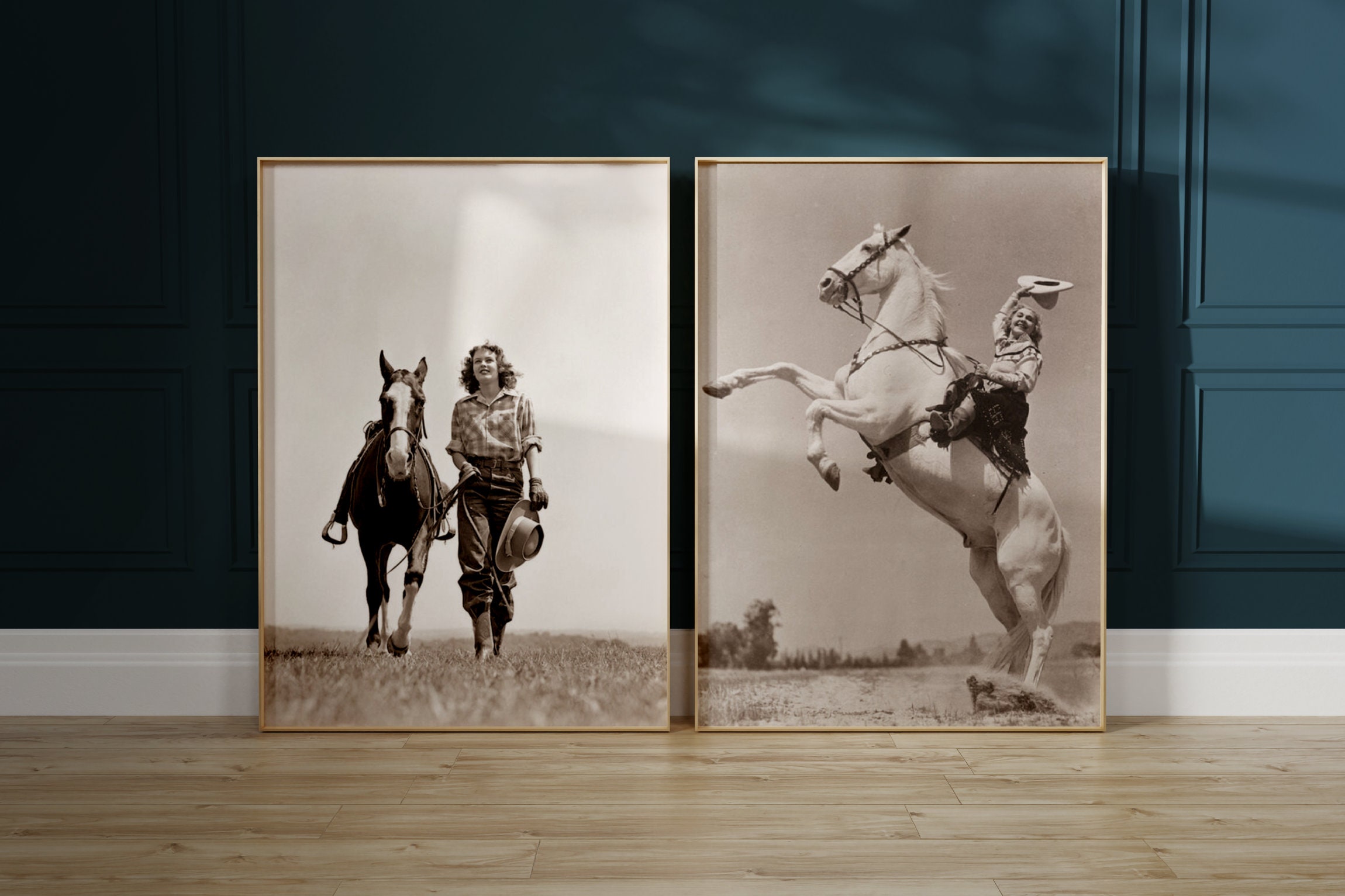 Bundle of 9 Prints, Coastal Cowgirl Print, Coastal Cowboy Art, Vintage ...