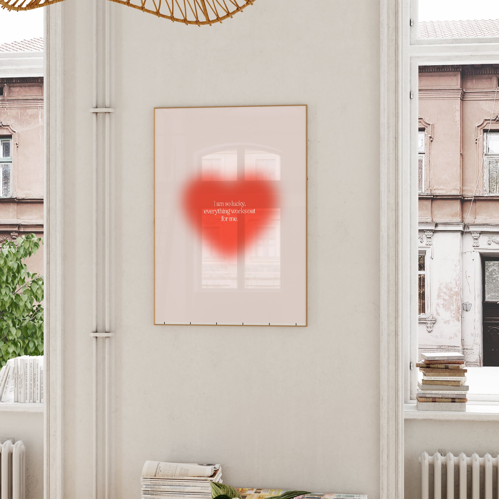 Lucky Girl Syndrome Poster, Positive Pink Manifestation Poster ...