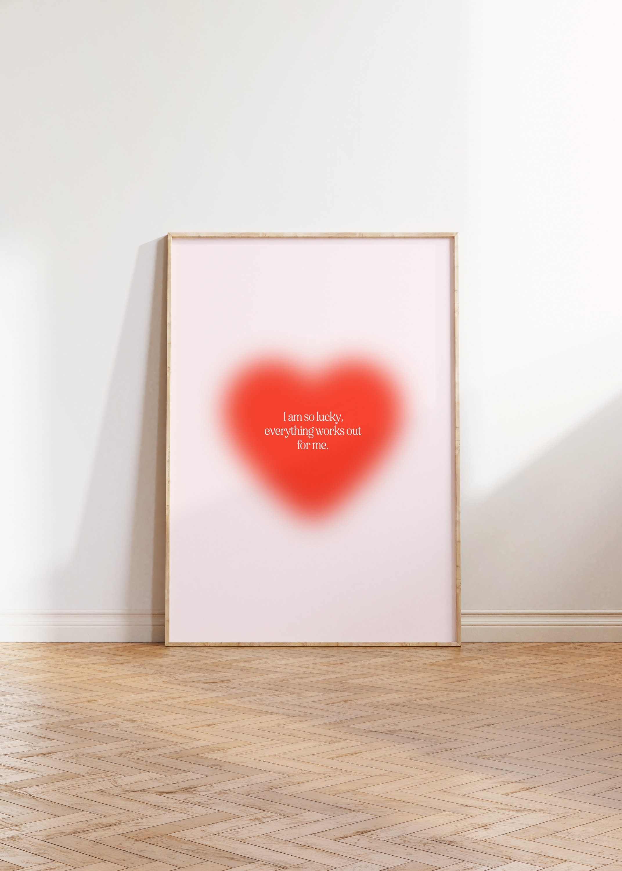 Lucky Girl Syndrome Poster, Positive Pink Manifestation Poster ...