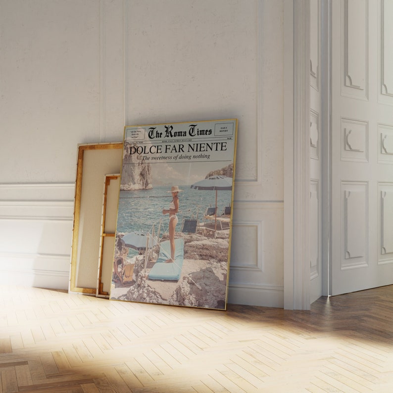 Newspaper Print New York News Print Trendy Bar Cart Art La - Etsy