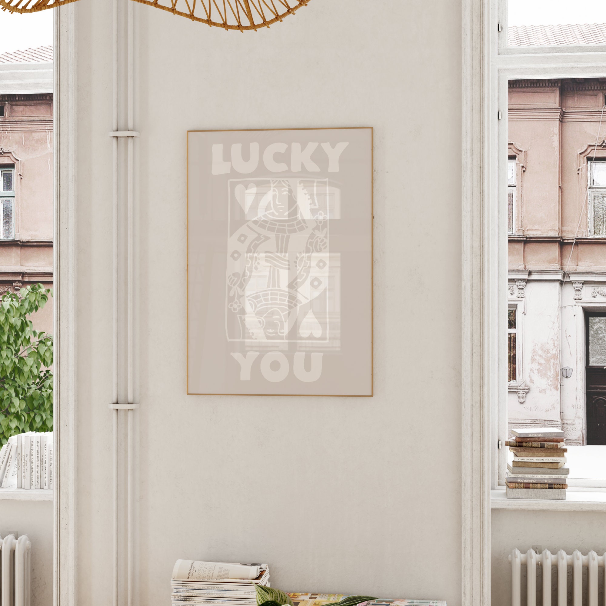 Lucky You Aesthetic Poster Set of 2, Ace Card Poster, Lucky Girl ...