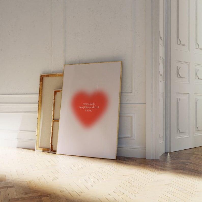 Lucky Girl Syndrome Poster, Positive Pink Manifestation Poster ...