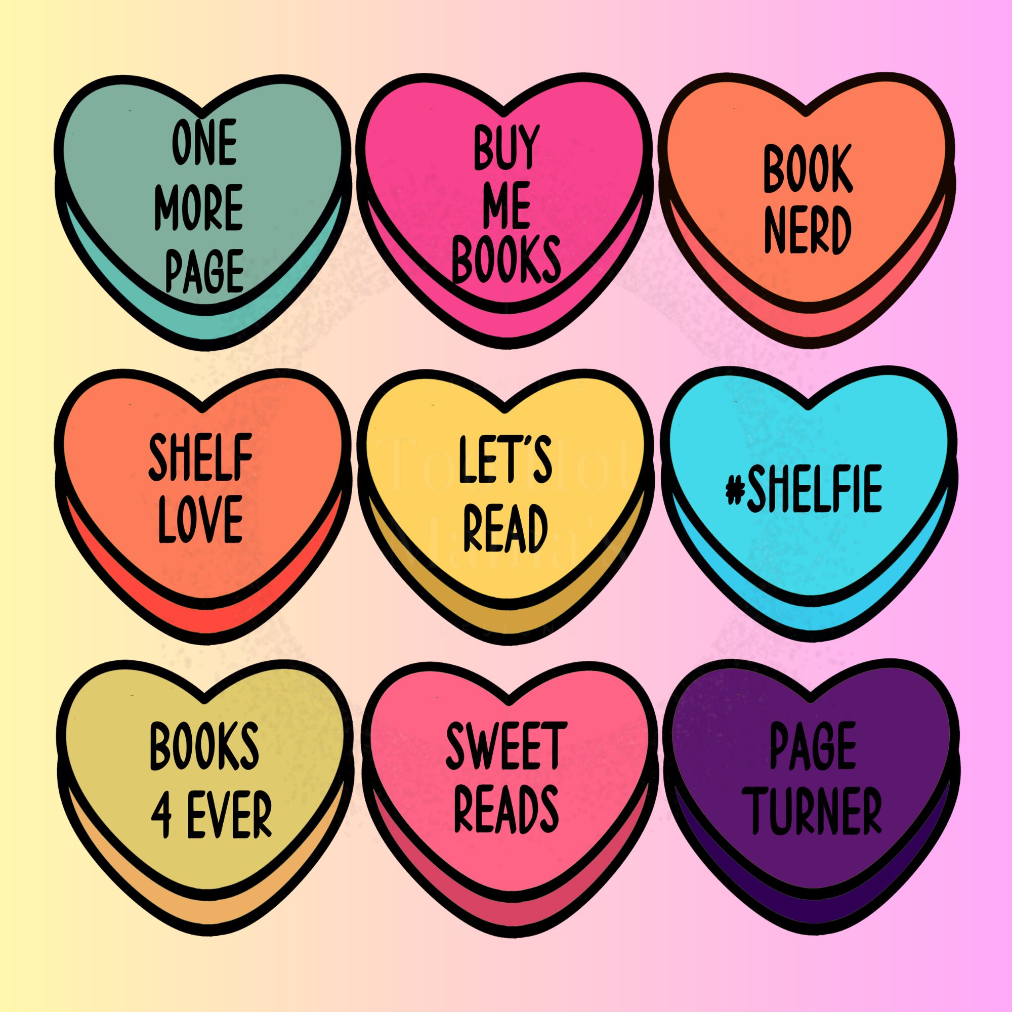 Reading Sweethearts Valentine Digital Download, Valentine's Day ...