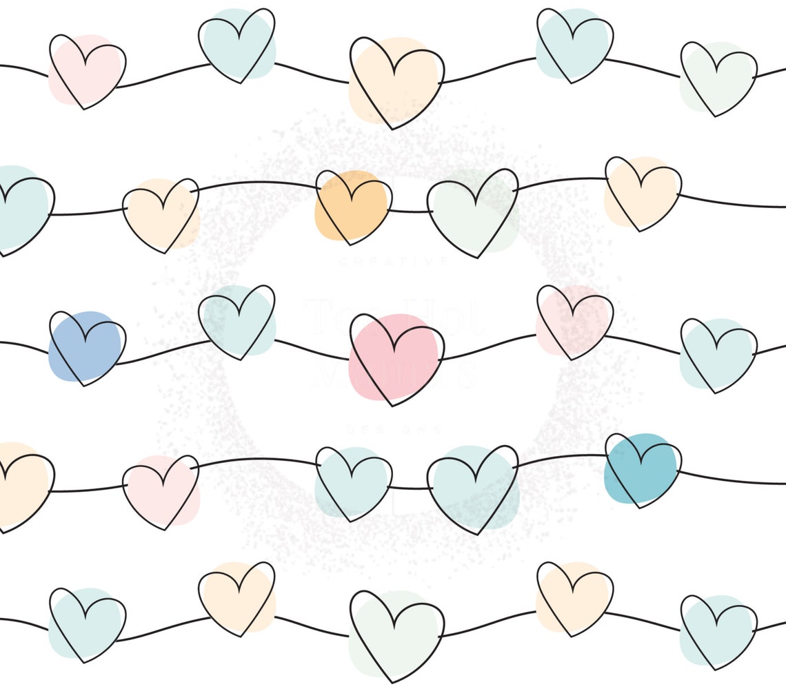 Heart String Digital Download for 20 Ounce Tumbler, Valentine's Heart ...