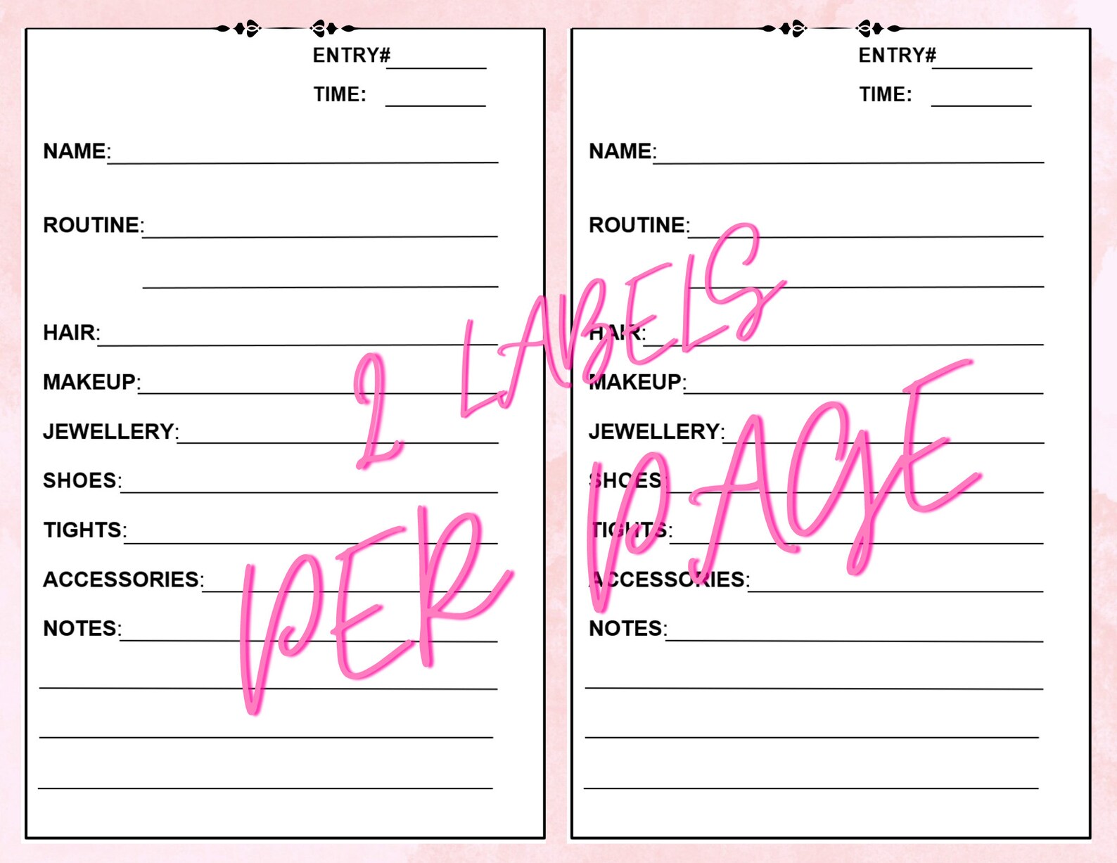 Competition Costume Garment Bag Label for Dance | Skating | Gymnastics ...