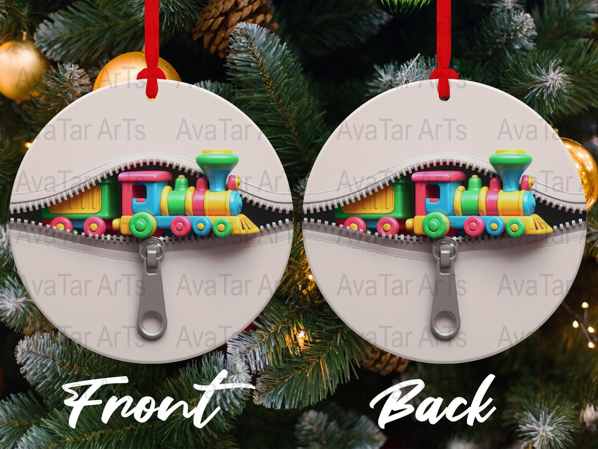 Toot Toot 3D Unzipped Breakthrough Christmas Ornament Sublimation PNG ...