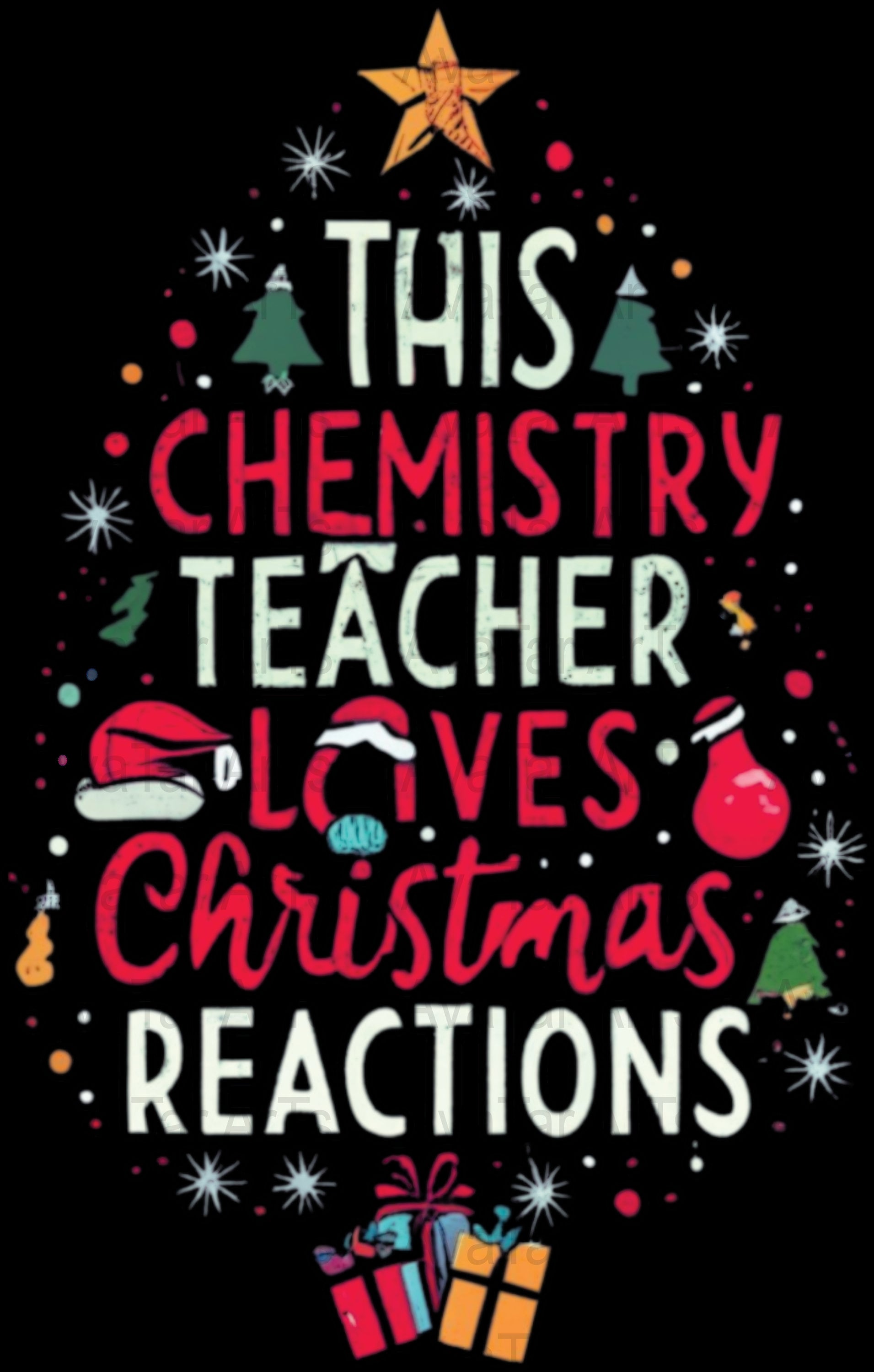 Christmas Chemistry Reactions PNG SVG Digital Download, Science Teacher ...