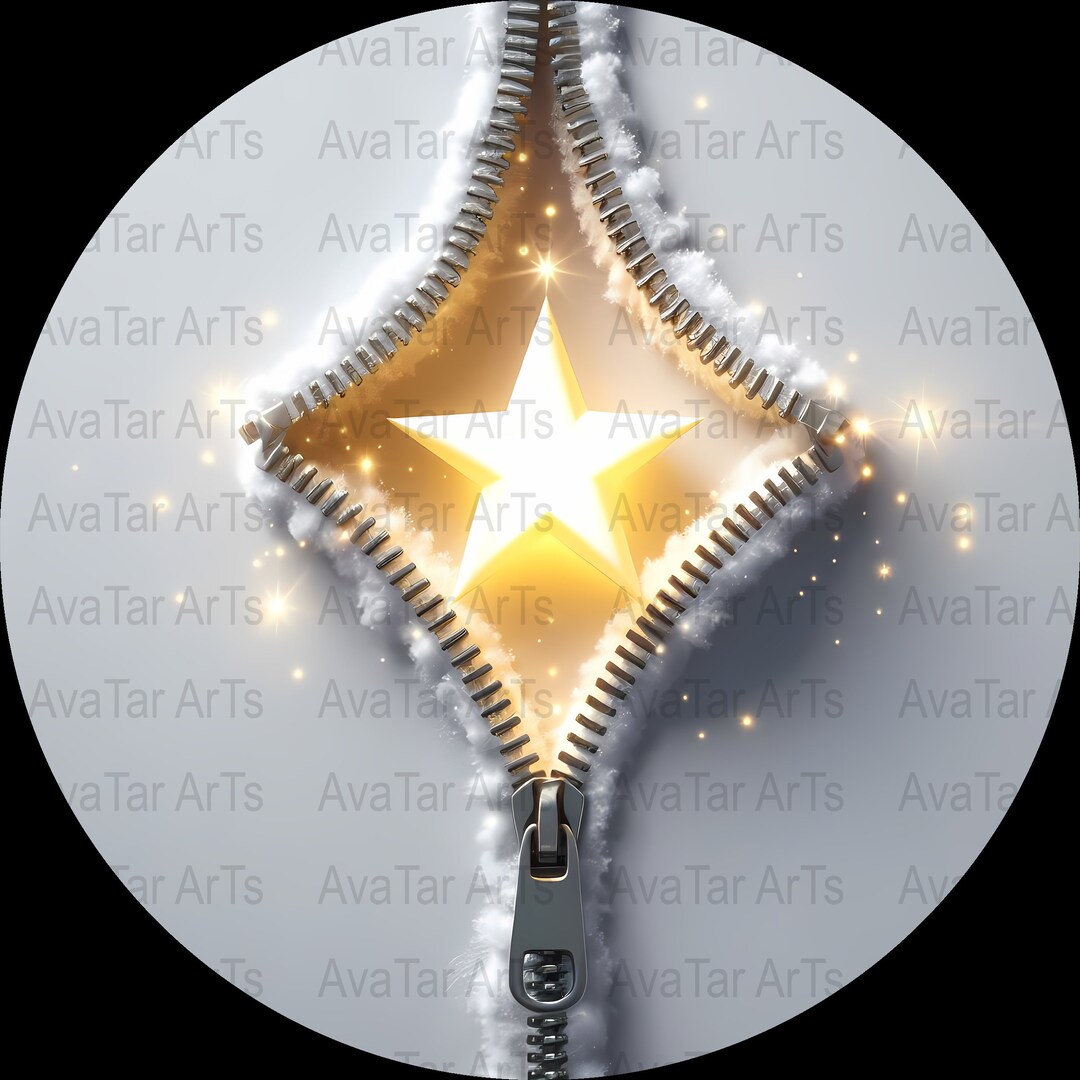 Star Shine 3D Unzipped Breakthrough Christmas Ornament Sublimation PNG ...