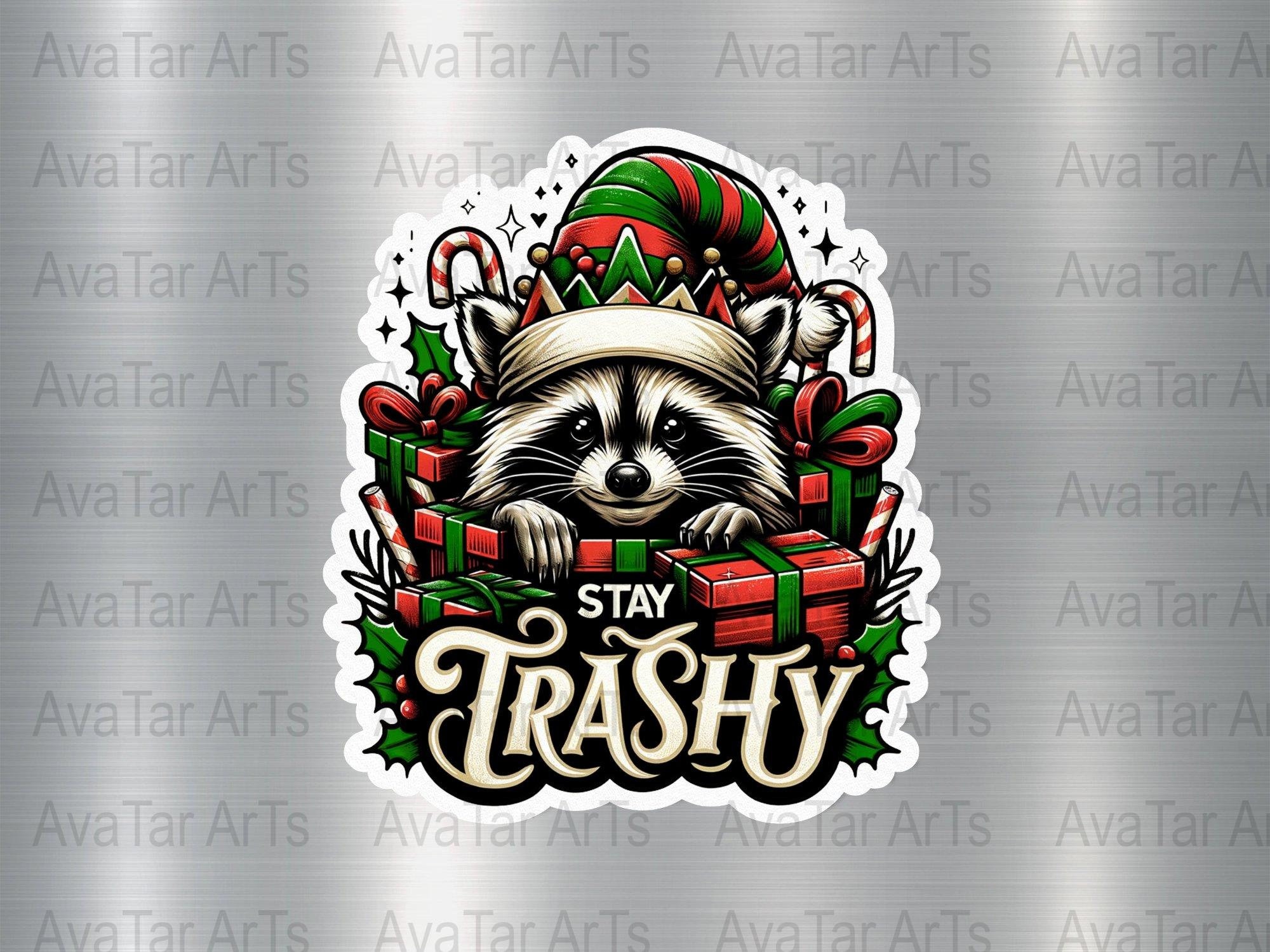 ELF Png, Trashy Christmas Raccoon Png, Sublimation Design, Raccoon Png ...