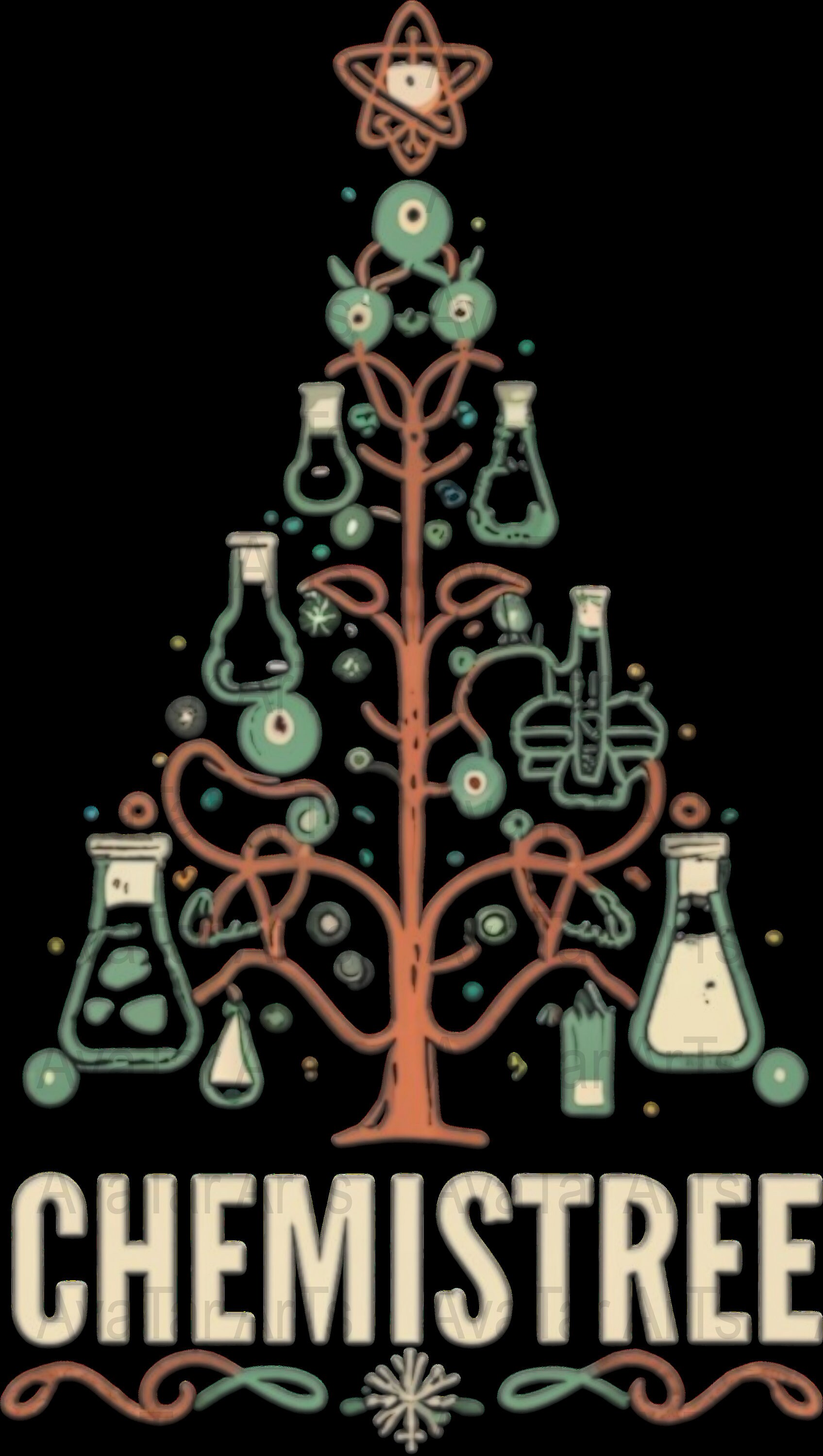 Oh Chemistree Atomic PNG SVG Digital Download, Science Teacher Gift, Funny Science, Science ...