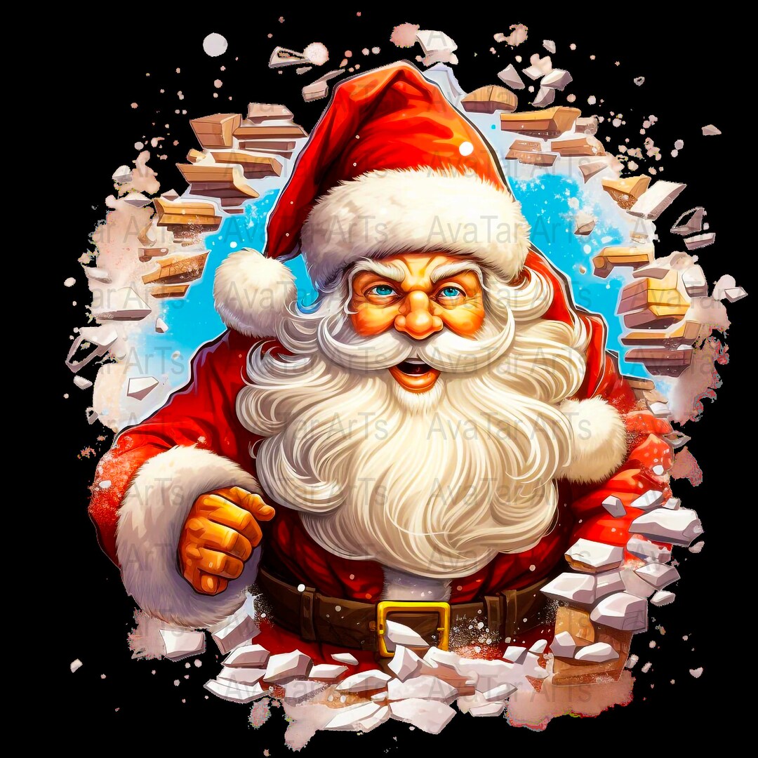 3D Christmas Break Through Ornament Sublimation PNG Instant Digital ...