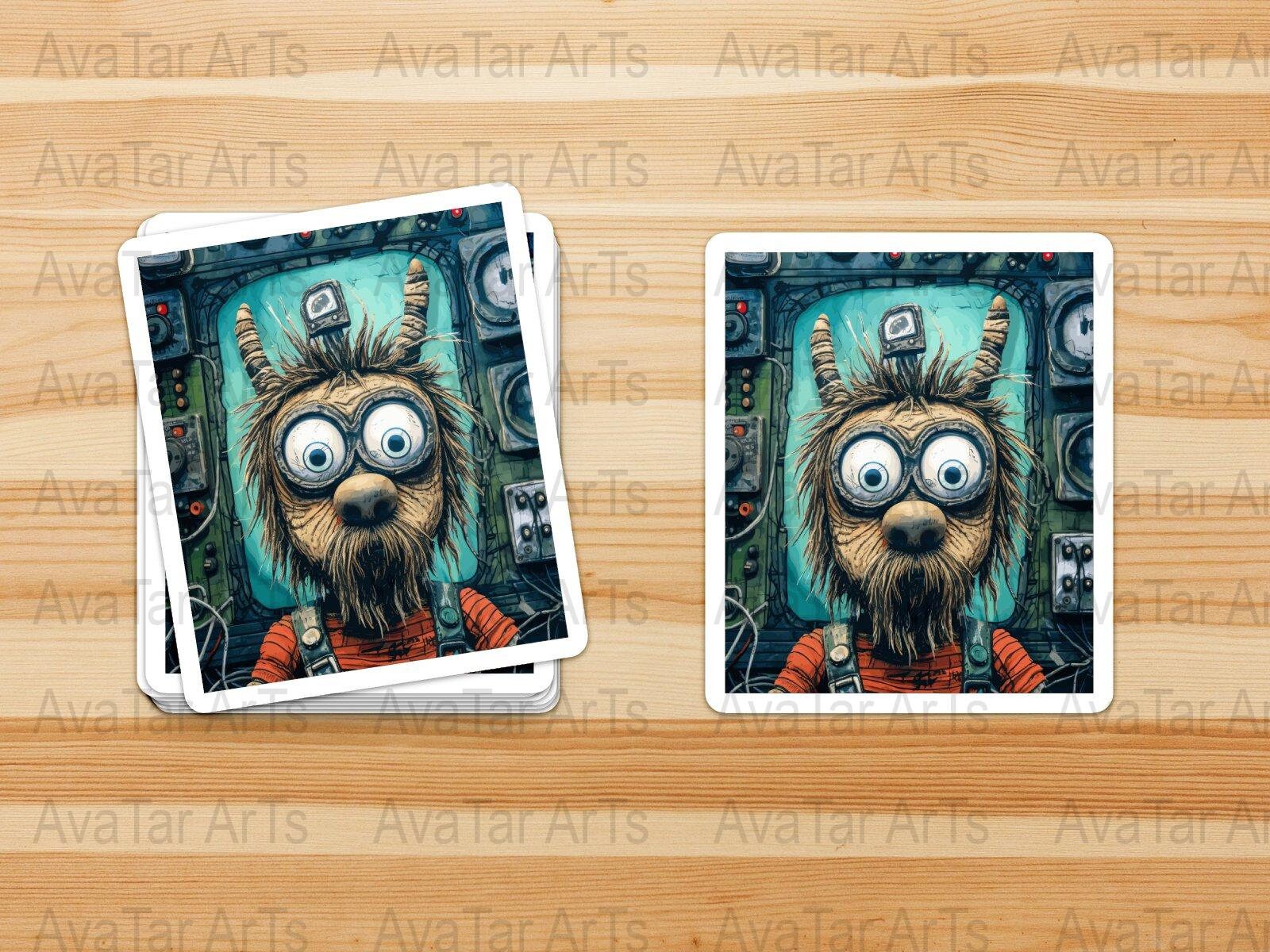 Quirky Monster Digital Art, Colorful Creature Print, Whimsical Fantasy ...