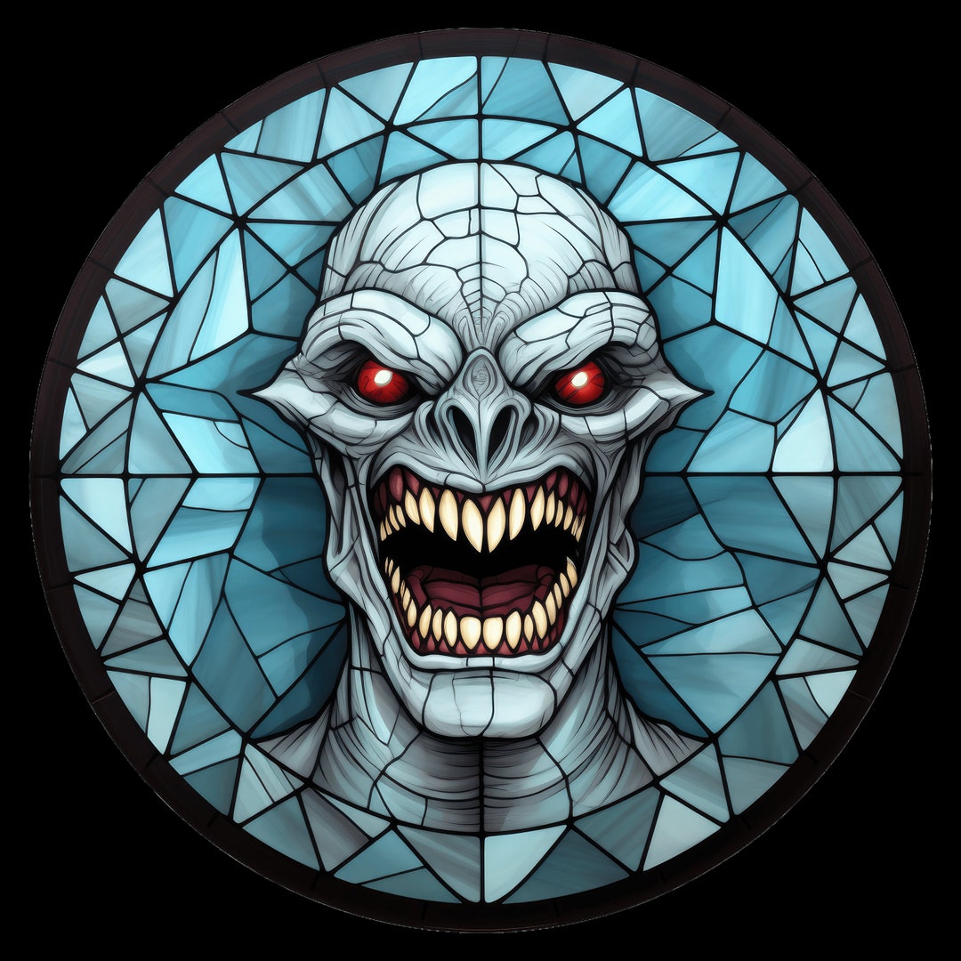 Instant Download Halloween Decor Spooky Stained Glass - Etsy