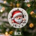 3D Breakthrough Santa Ornament, 3D Breakthrough Santa Figurine, Festive ...