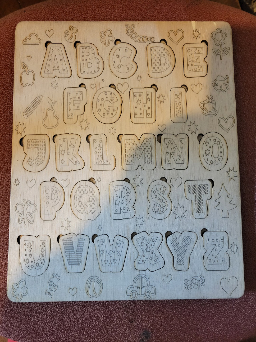 ABC Puzzle All Wood - Etsy